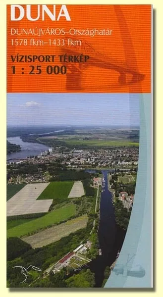 Książka, mapa turystyczna Dunaj Dunaújváros-Országhattar - T
